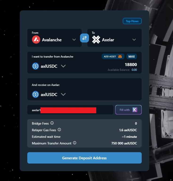 I sent tokens manually to the deposit address – Axelar Network